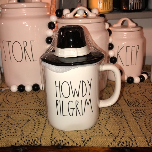 Rae Dunn | Holiday | Rae Dunn Howdy Pilgrim Mug With Hat Topper | Poshmark
